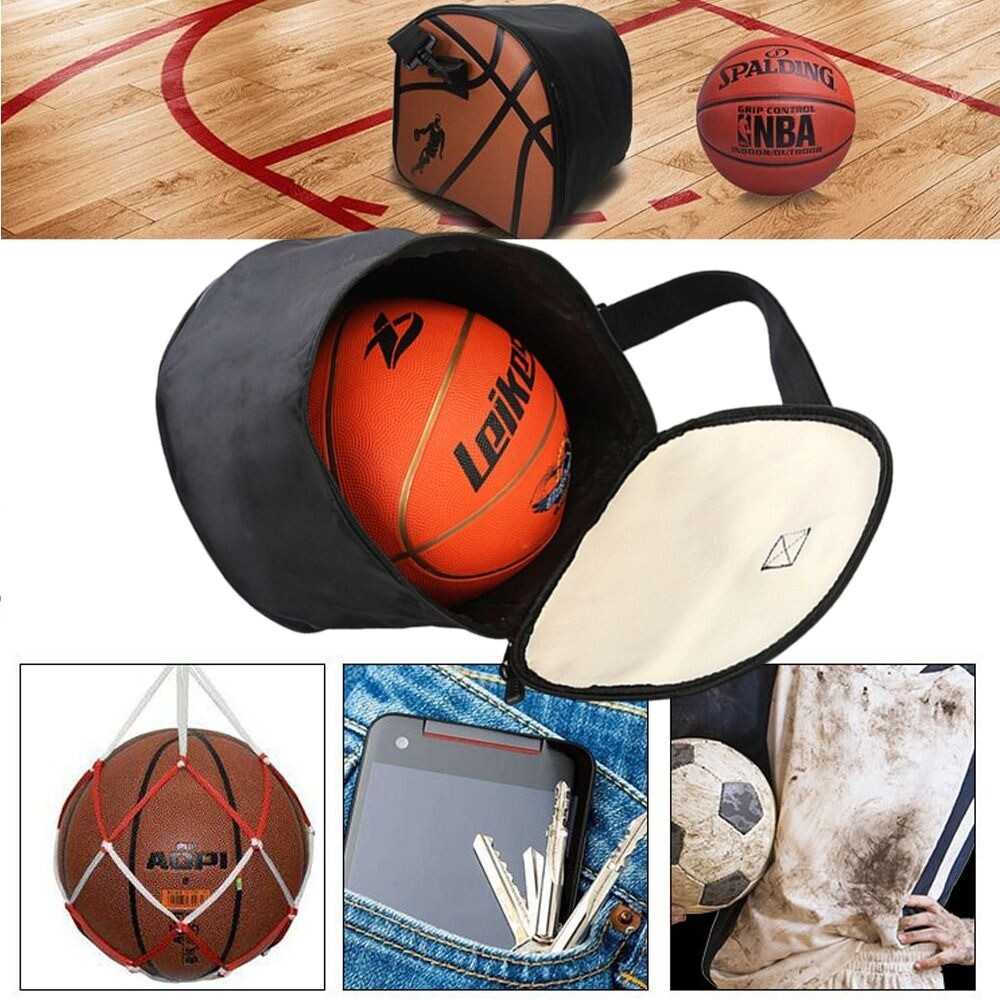 Elastic Basketball Storage Bag Sports Shoulder Bags Basketball Pouch ...