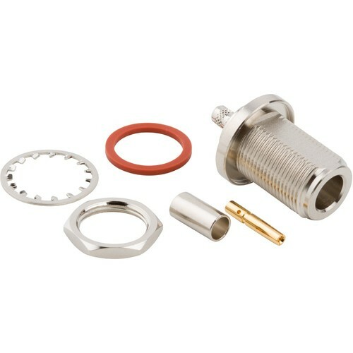 N-Type Bulkhead (F) Coax Connector Components for RG-58, RG-141, RG-303 ...