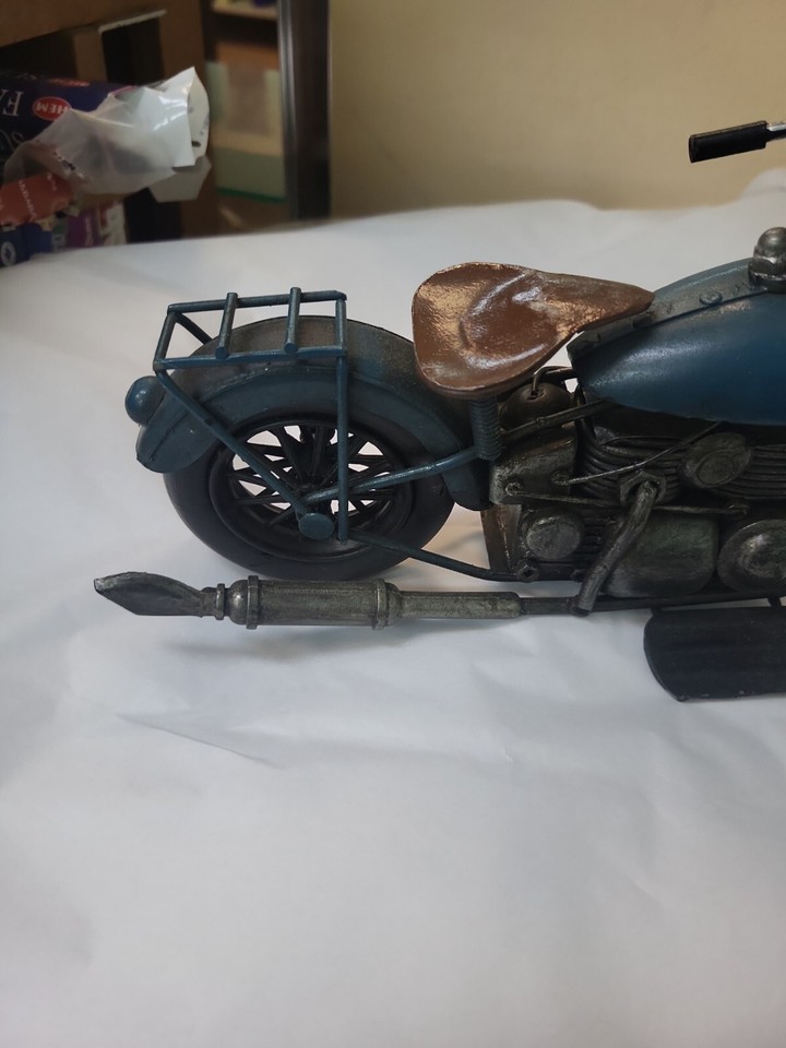 Vintage Handmade Metal Motorcycle Art Sculpture Figure | eBay