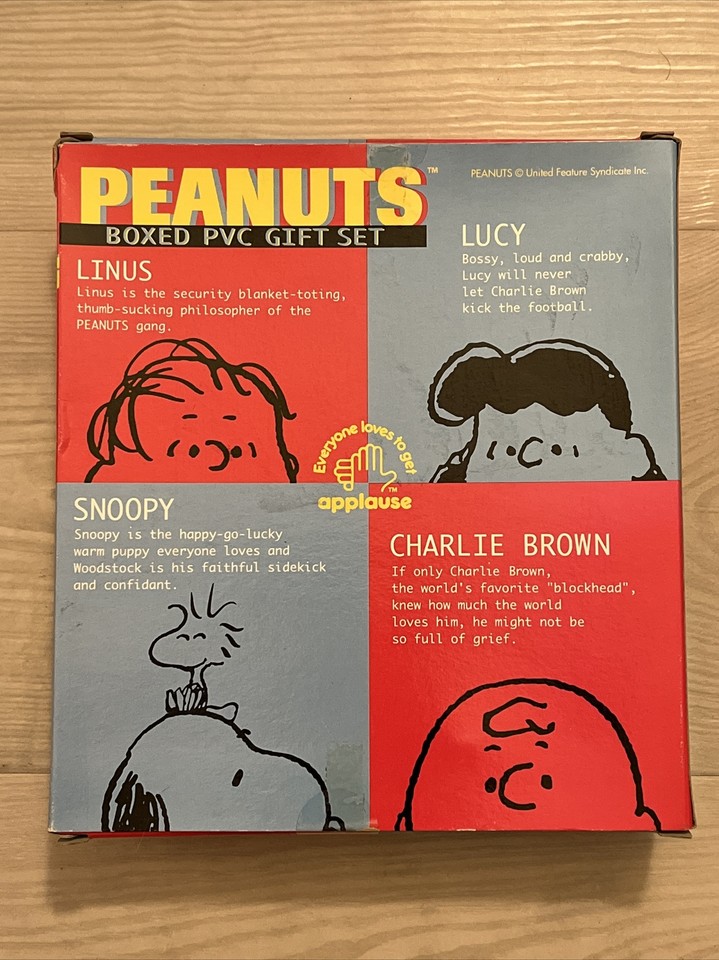 Applause Peanuts Boxed PVC Gift Set / Figurines Charlie Brown Linus ...