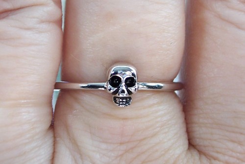 Dainty Phantom Skull Ring 925 Sterling Silver Goth Punk Minimalist | eBay