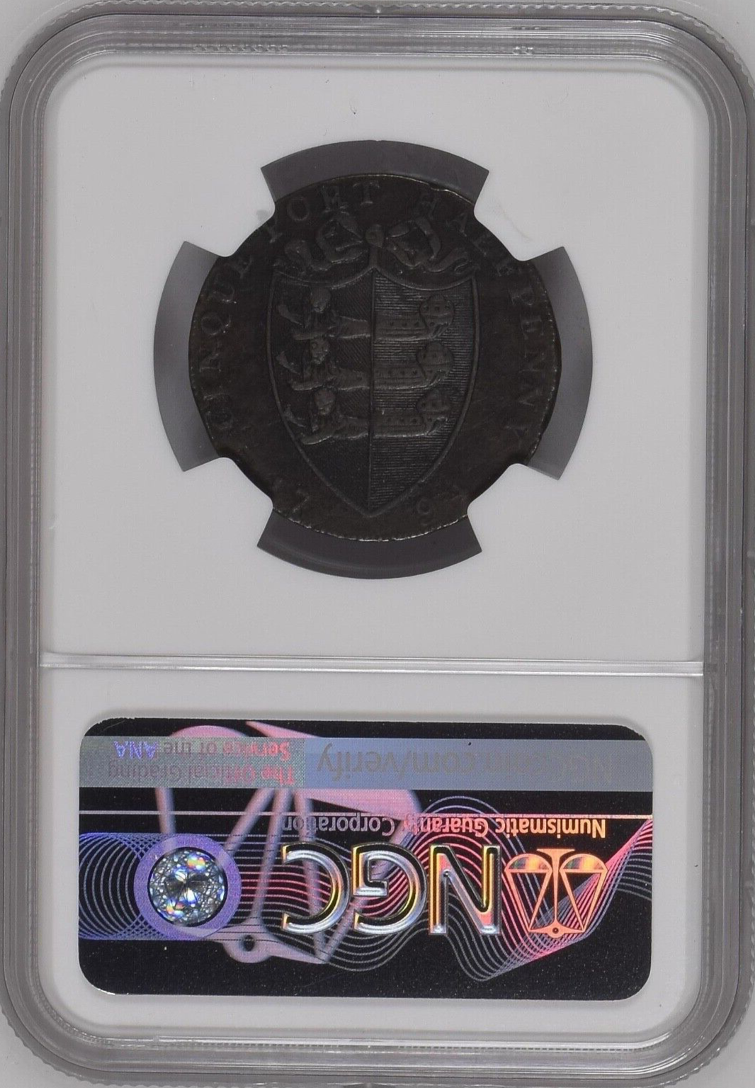 1794 GREAT BRITAIN D&H-31 1/2 PENNY KENT HYTHE RICHARD SHIPDEN'S -NGC ...