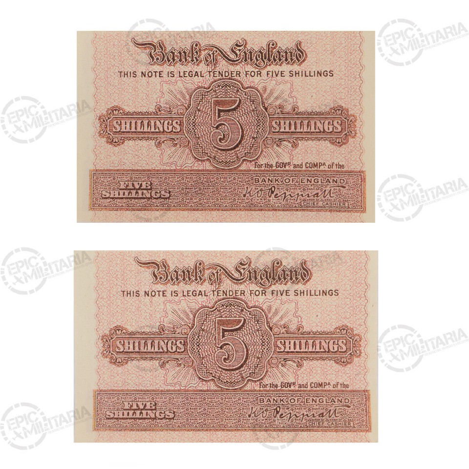 WW2 British Bank Notes - Imitation Reproduction Pocket Litter Display ...