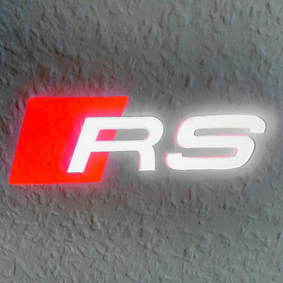 Original Audi RS LED Entry Lighting Door Logo + 2x Adapter for many ...