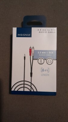 Insignia 6ft 3.5mm audio aux to RCA Stereo Audio Cable adapter ...