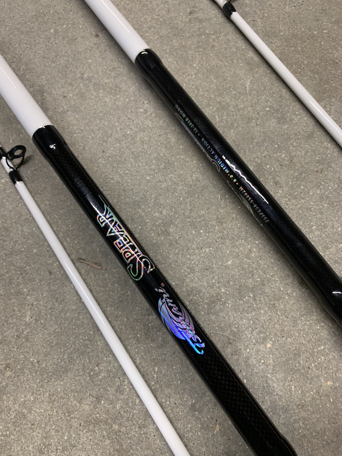 Lot of 2 Tsunami Spear 8’ Spinning Rod 2pc MEDIUM Saltwater Or Catfish ...