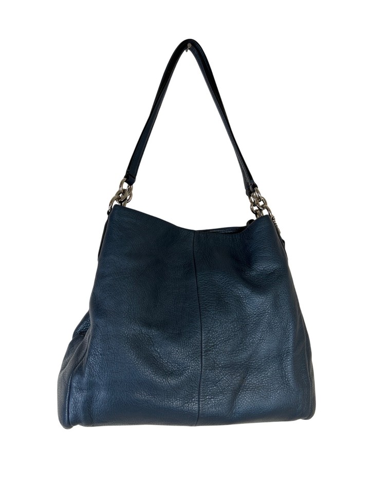 Coach Madison Phoebe Midnight Blue Leather Hobo Shoulder Bag F34495 ...