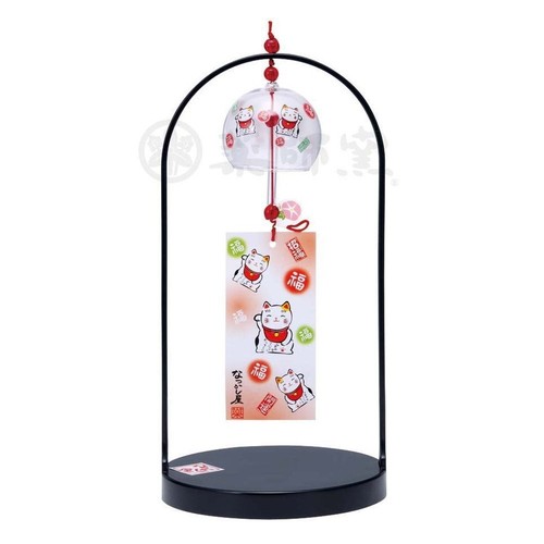Setomonohonpo Glass Desktop Wind Chime with Maneki-neko Figurine | eBay