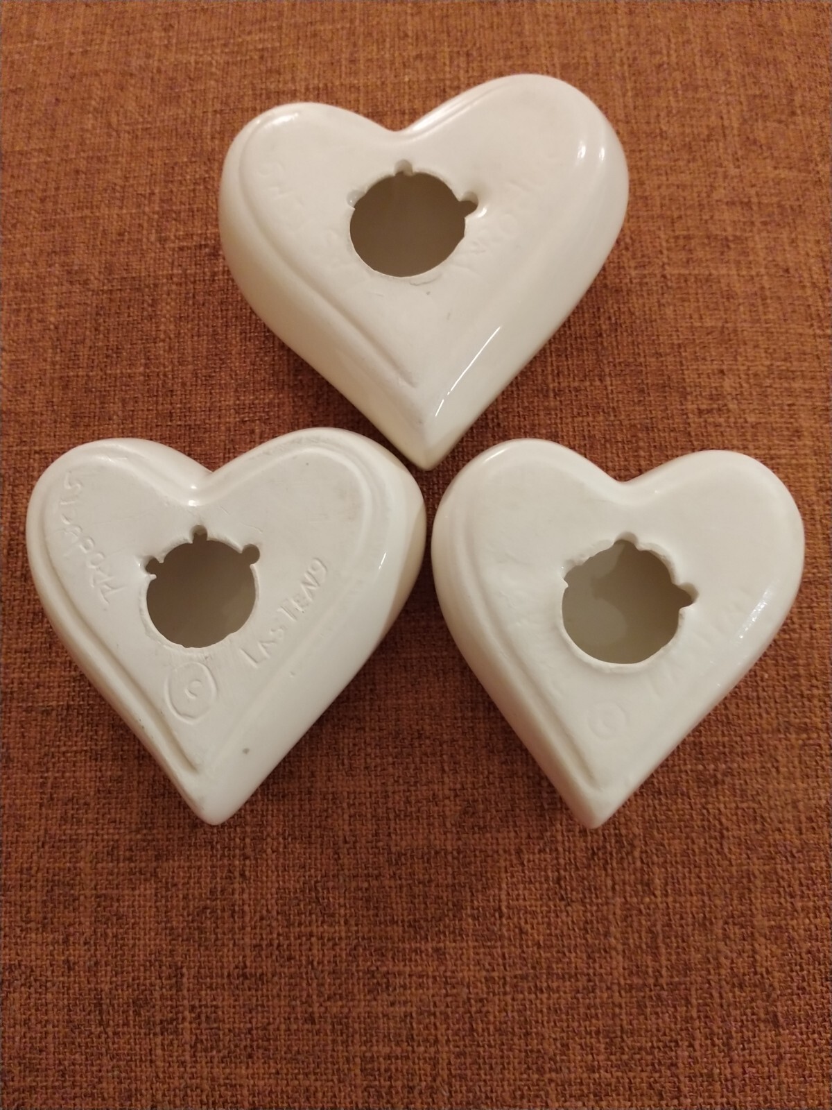 Home Interiors Ceramic Rosebud Painted Hearts Wall Decor/Lastens ...