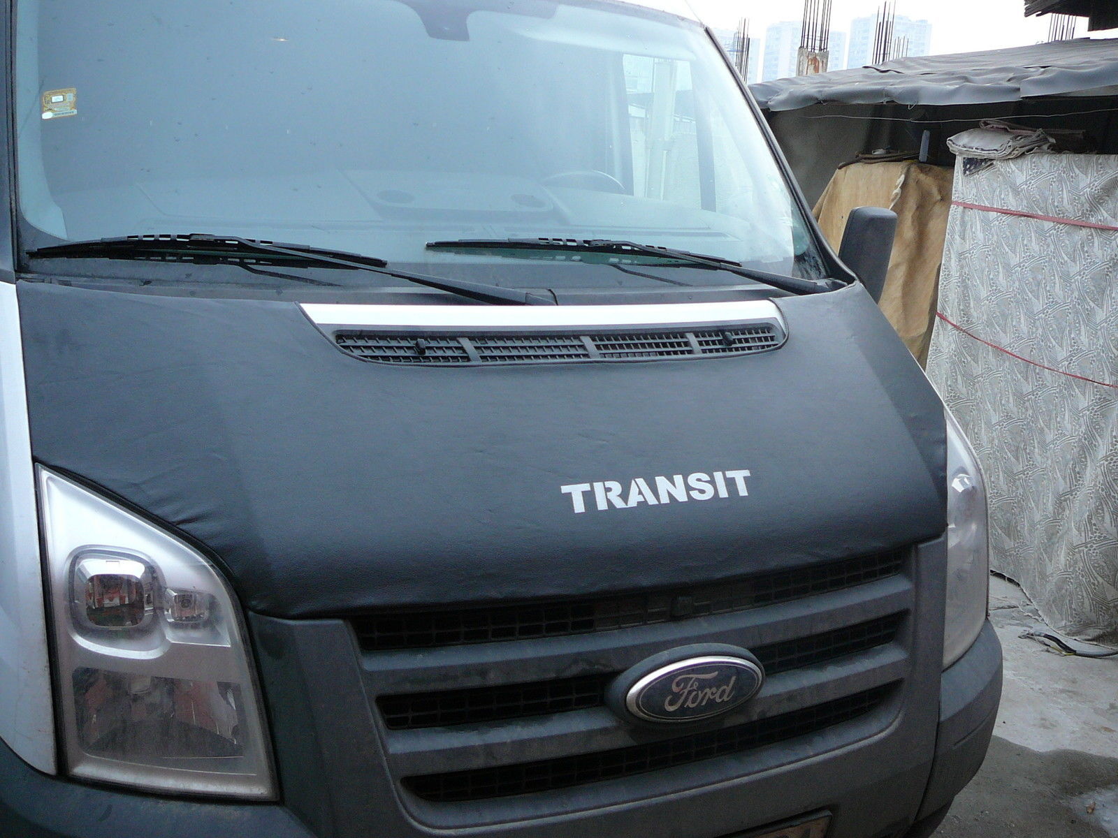 Bonnet Cover Bra for Ford Transit MK7 2006 - 2012 with TRANSIT logo ...