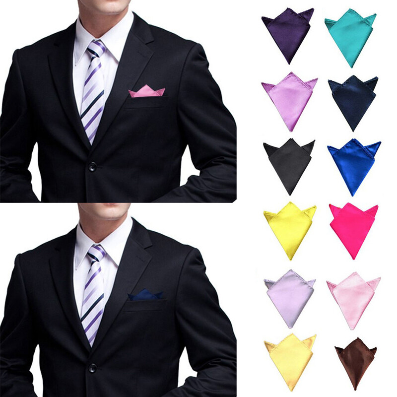 Elegant Pre Folded Men Handkerchief Hankies Suit Pocket Square Wedding ...
