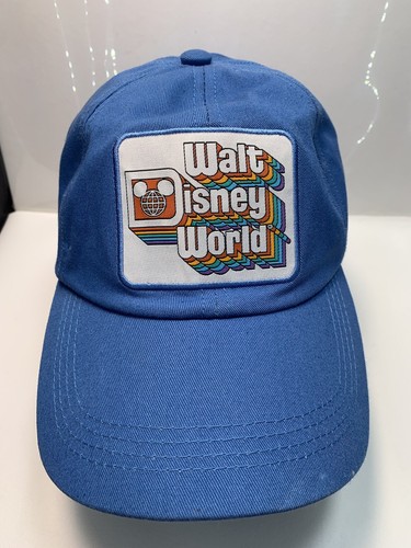 Walt Disney World Retro Logo Baseball Cap Adult Blue Hat Official ...