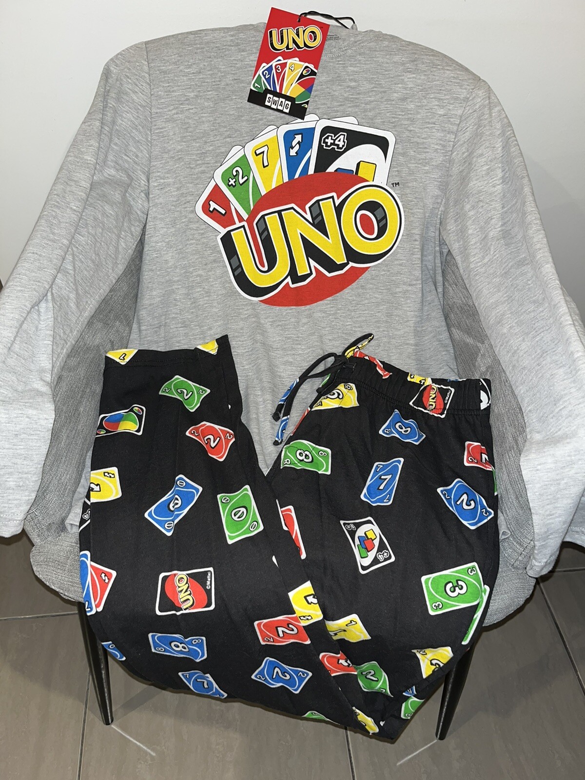 UNO Adult Unisex Medium (M) Winter Long Pants Pjs Pyjamas Board Games ...