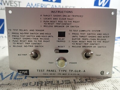 FPE Test Panel TP-GLR-A 120 volt TPGLRA Control | eBay