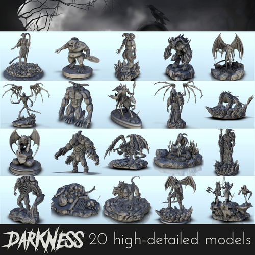 Darkness FULL PACK - STL file 3D printing FDM miniatures scenery | eBay