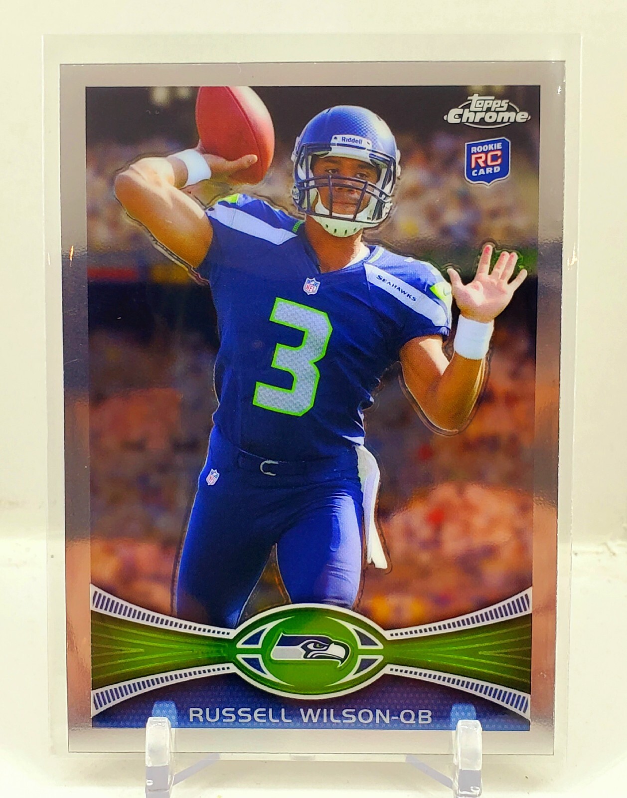 2012 Topps Chrome Russell Wilson ROOKIE Card #40 Stands Seahawks ...