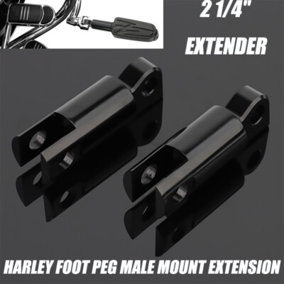 Foot Pegs Extensions Male Mounts For Harley Touring Street Glide Dyna ...