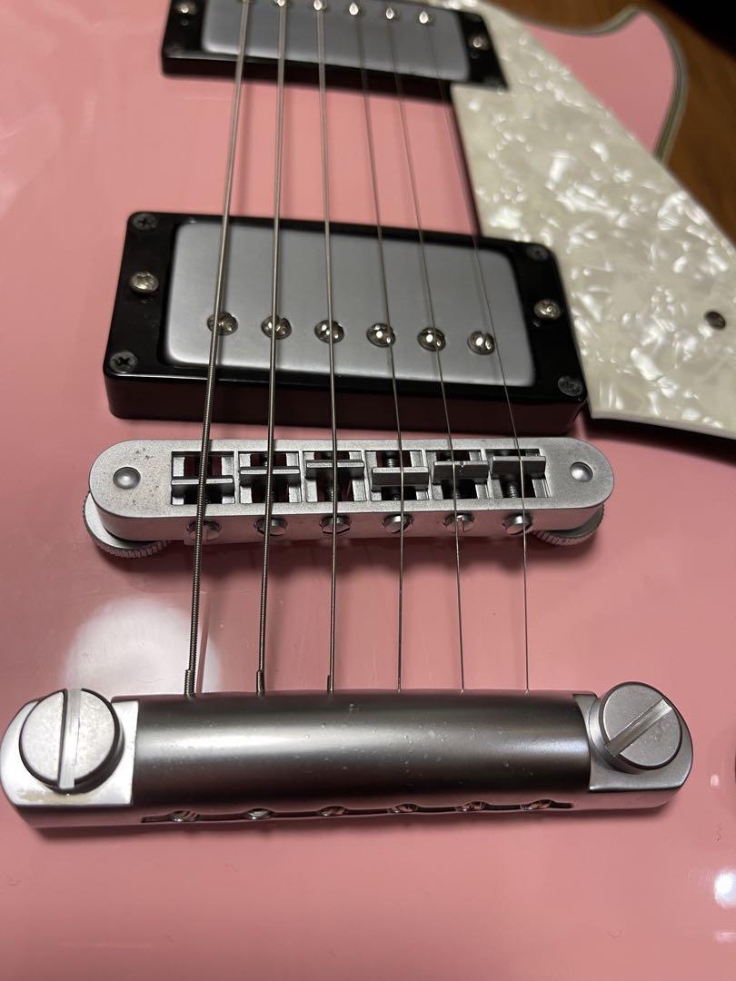 Burny PLC-45 Les Paul Pink Electric Guitar W/Gig Bag Used Burny PLC-45 Les Paul Pink Electric Guitar W/Gig Bag Used