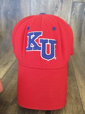 Vintage NCAA KU Kansas Jayhawks Hat Red Fitted M/L Cap Zephyr #6 | eBay