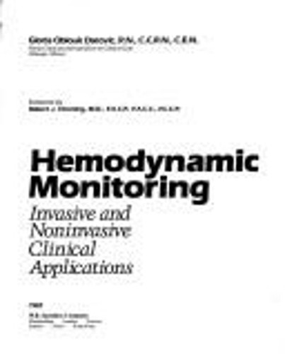 Hemodynamic Monitoring : Invasive and Noninvasive Clinical Applic ...