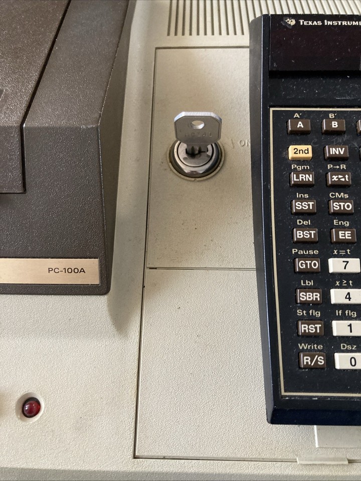 Texas Instruments TI- 59 Programmable Calculator W/ PC-100C Printer ...