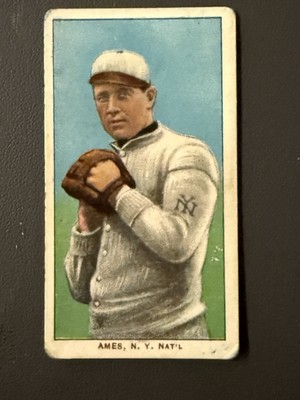 1909 T206 Red Ames N.Y. NAT'L SWEET CAPORAL BACK No Creases. Nice Card ...