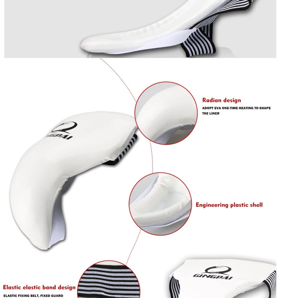White Taekwondo Groin Guard Protector Crotch Protector Kiching Boxing ...