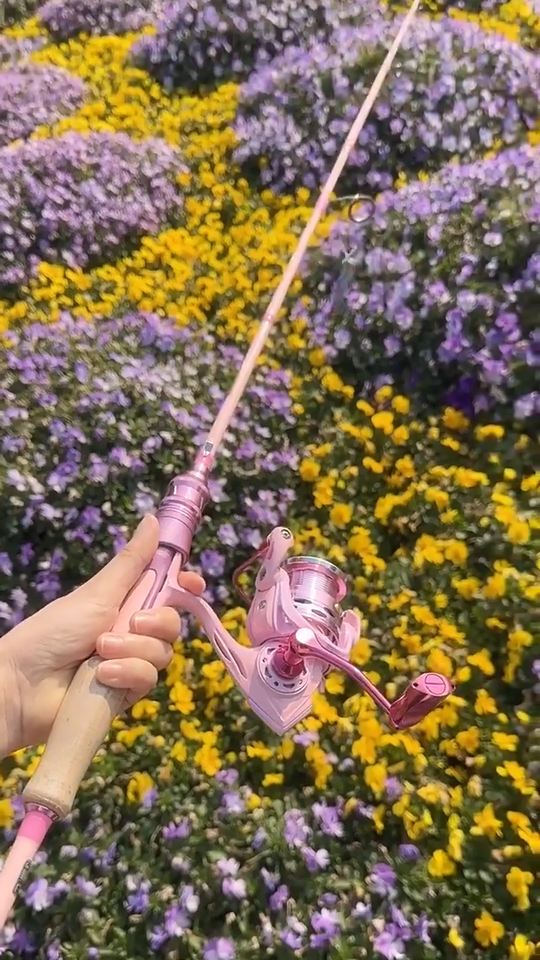Macaron Pink Fishing Rod and Reel Spinning Combo by HAUTTON | eBay