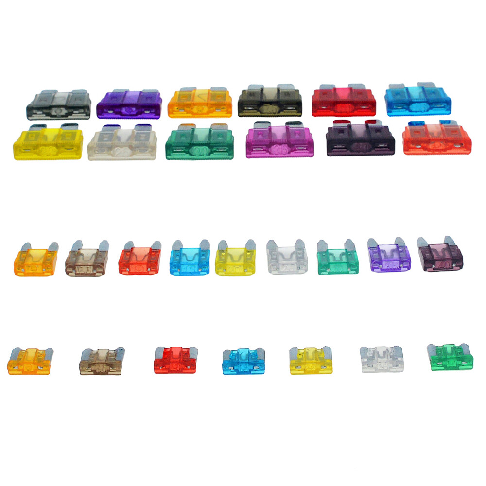 2A - 50A Standard Mini Micro Blade Fuse Assortment Auto Car Motorcycle ...