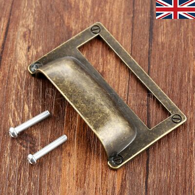 5X Retro Office Library Cabinet Tag File Name Frame Label Pull Handle ...