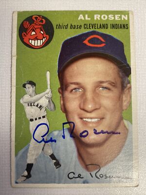 AL ROSEN 1954 TOPPS #15 Signed AUTO AUTOGRAPHED Card - CLEVELAND ...