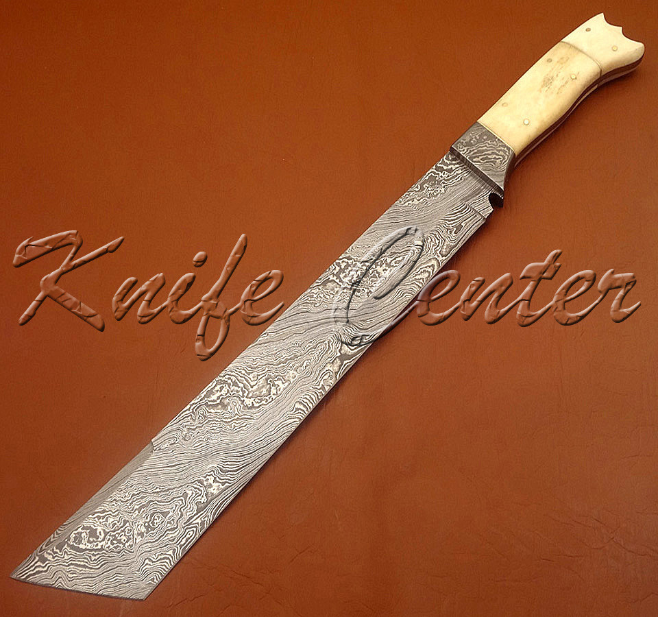 BEAUTIFUL CUSTOM HAND MADE DAMASCUS STEEL TANTO BOWIE | HUNTING SWORD ...