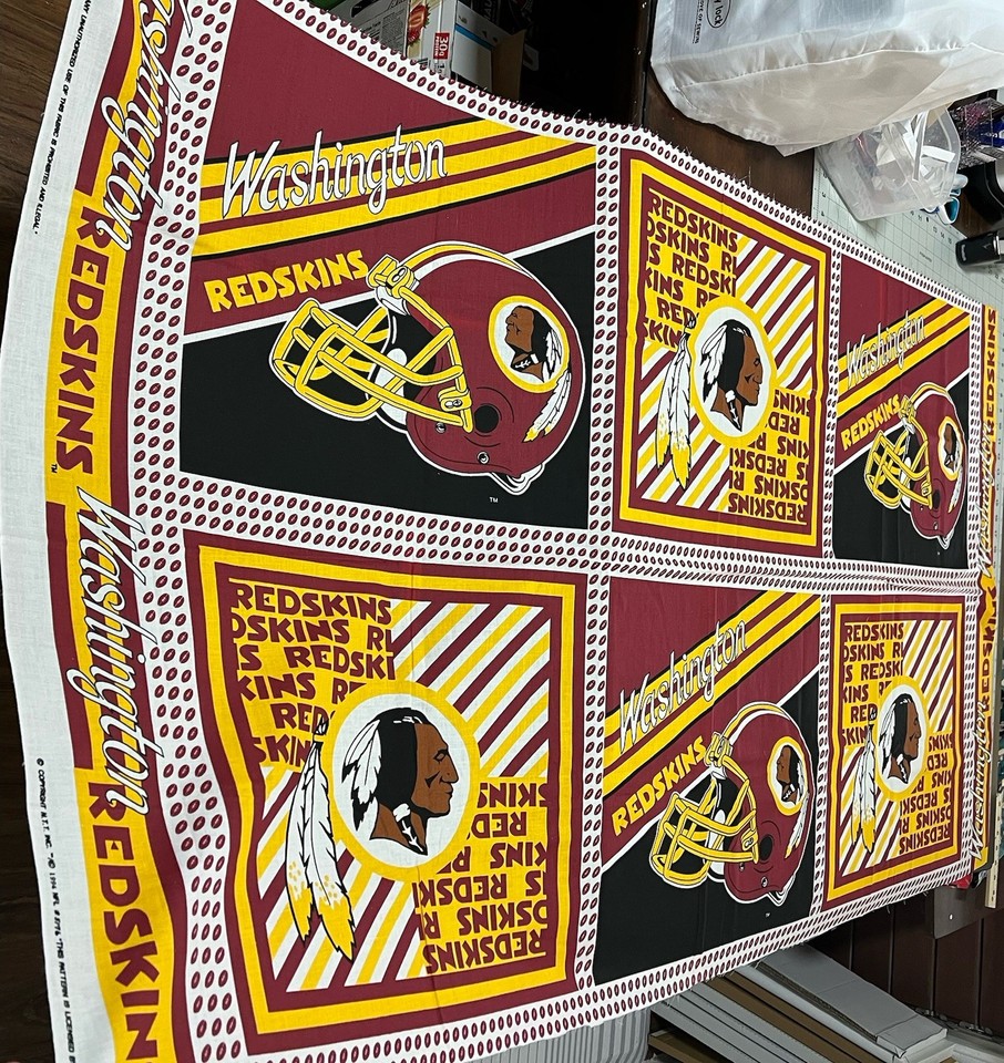 VINTAGE NFL Washington Redskins Commanders Football, 100% Cotton Fabric ...