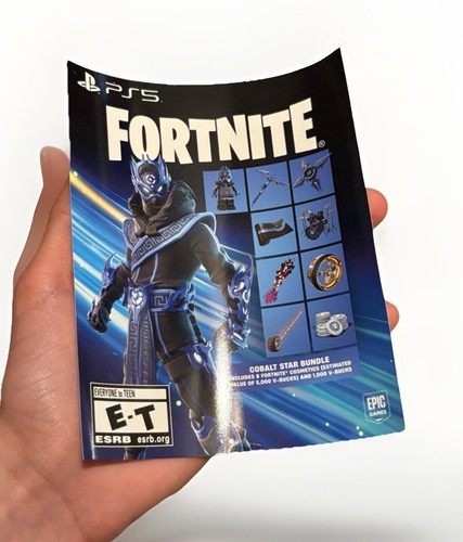 Fortnite Cobalt Star Bundle Code + 1000 V Bucks (Unscratched) PS5 NEW ...