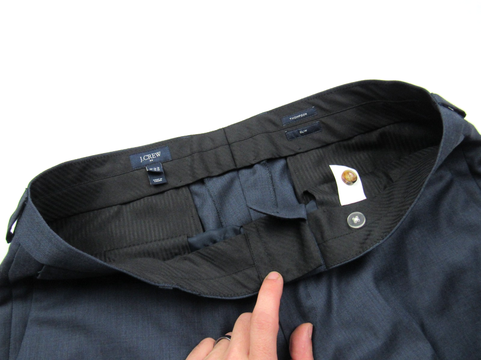 J Crew 2Pc Suit Thompson Blue Sz 38R / 34 x 32 Jacket & Pants Slim Fit ...