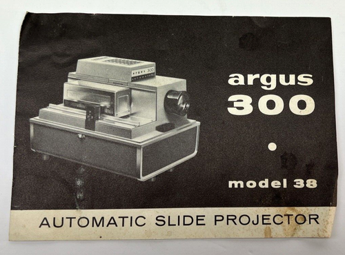 Vintage Argus 300 Model 38 Slide Projector Manual | eBay