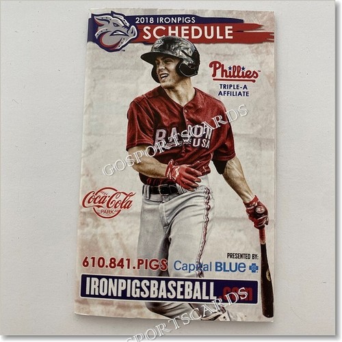 2018 Lehigh Valley IronPigs Pocket Schedule Phillies Minor Baseball ...