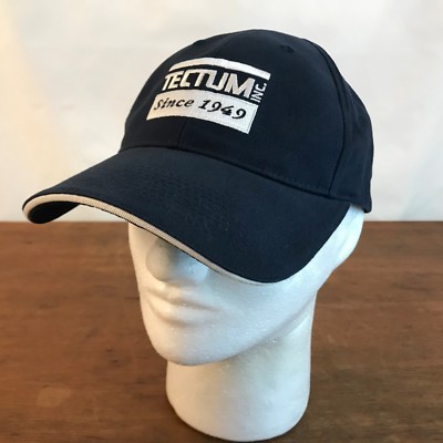 Tectum Inc Since 1949 Blue Cotton Strapback Baseball Cap Hat CH17 | eBay
