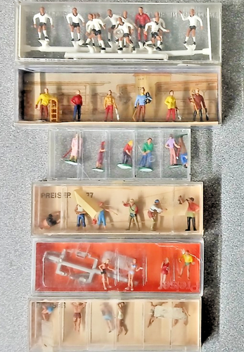 Lot of Merten, AHM, & Preiser HO Scale Figures Sports, Summer, Fishing ...
