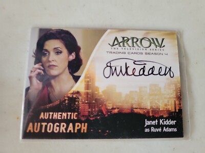 Arrow Season 4 Autograph Card JK Janet Kidder as Ruve Adams | eBay
