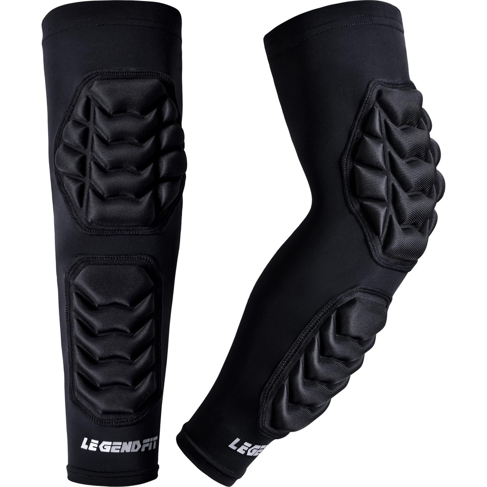 2 PCS Football Elbow Forearm Pads for Youth Men Adult Compression ...