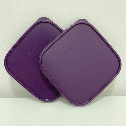 2 NEW Tupperware Modular Mates Square Purple Seal Replacement MM Cover ...