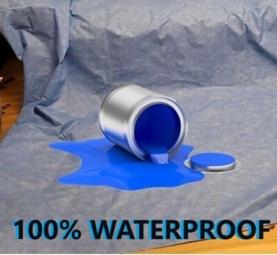 5 WATERPROOF DUST SHEET DIY PROFESSIONAL PAINTERS LARGE PAINT DUST 3.2m ...