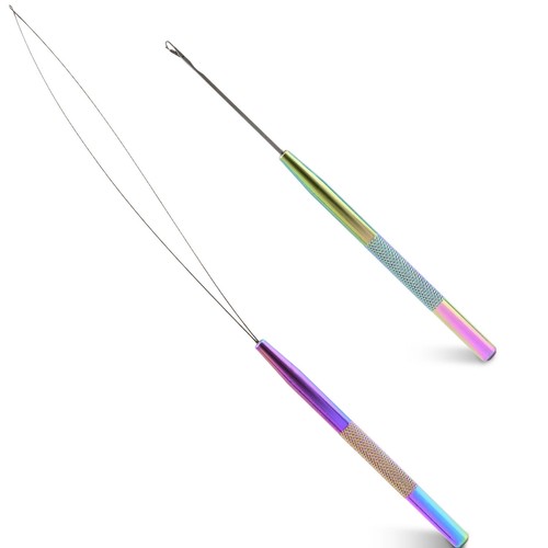 Hair Extension Styling Tool Kit Pulling Loop Hook and Threader Bead ...