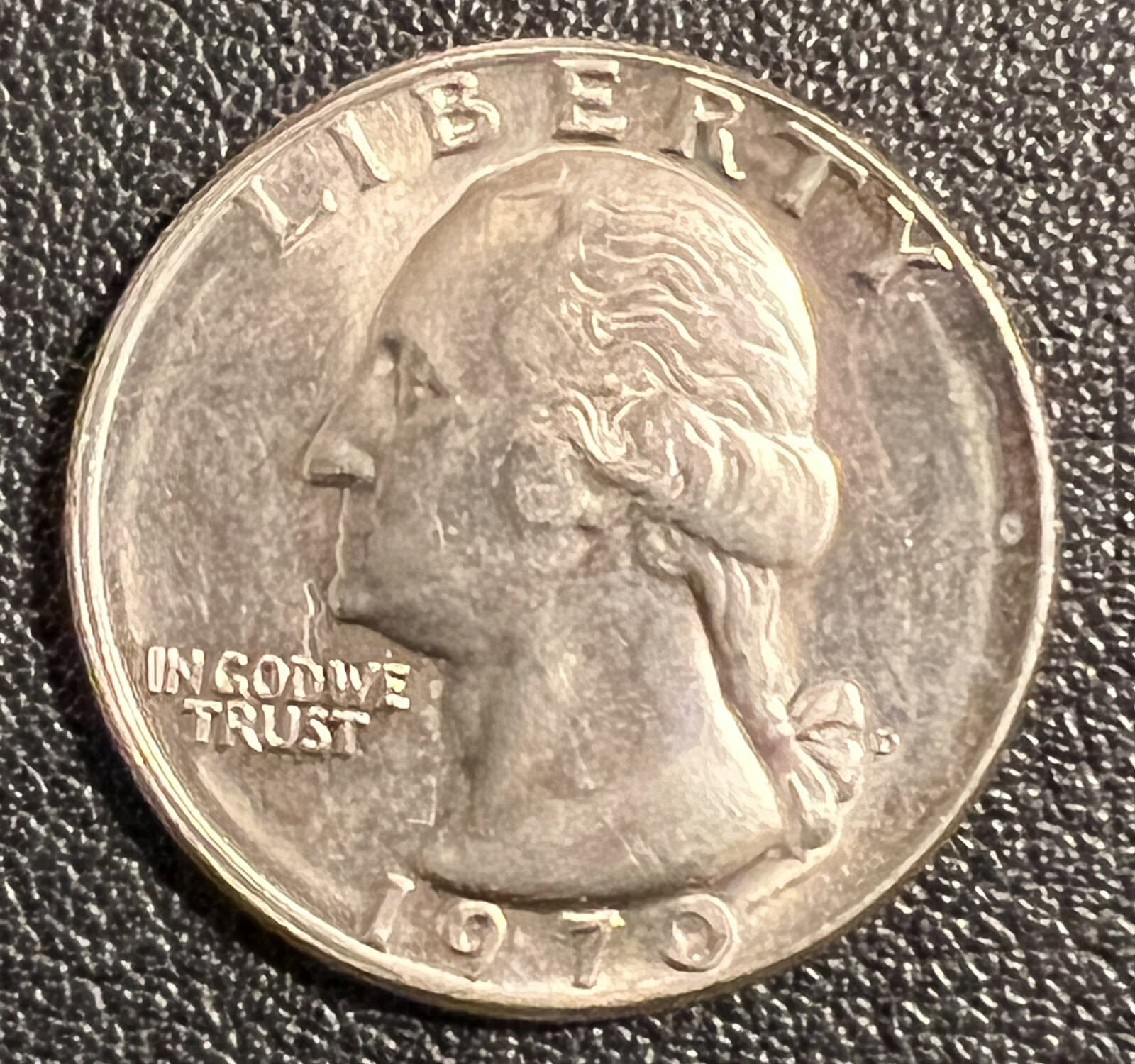 1970 D Washington Quarter Strike Through Error near Motto Very Nice ...