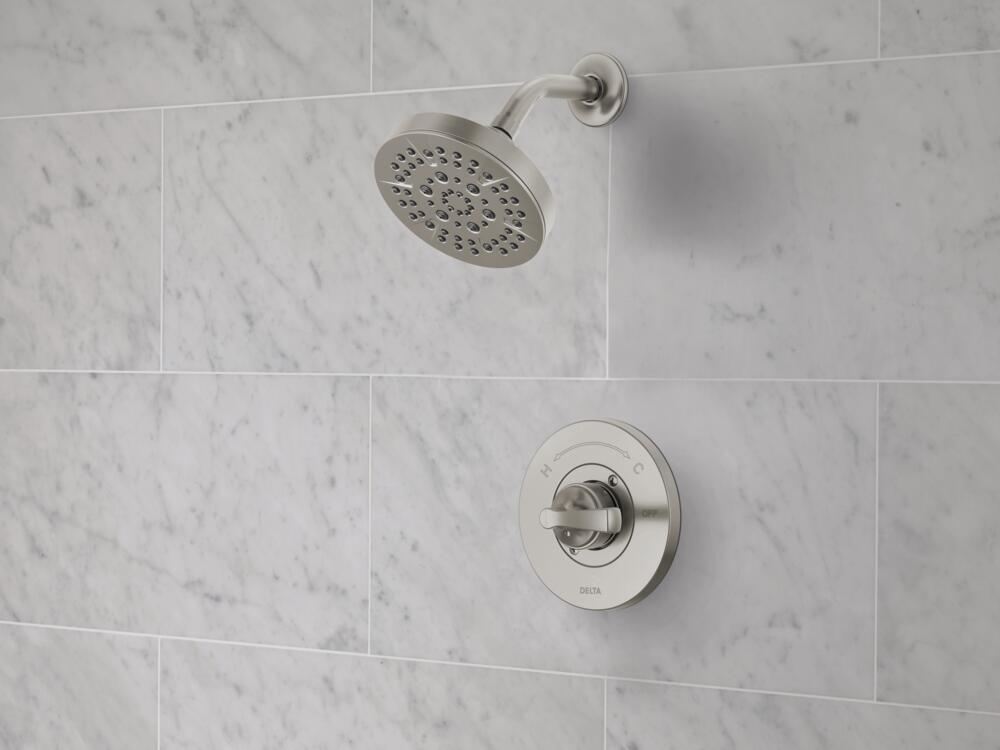 Delta Faryn 1 Handle 5-Spray Shower Faucet Stainless-Certified ...