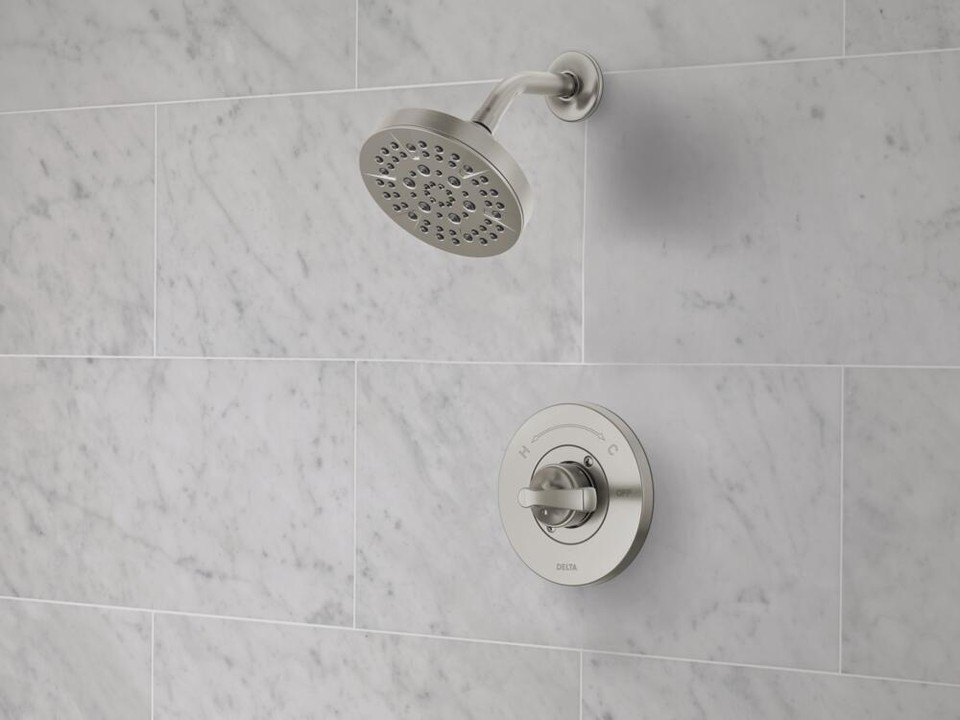 Delta Faryn 1 Handle 5-Spray Shower Faucet Stainless-Certified ...