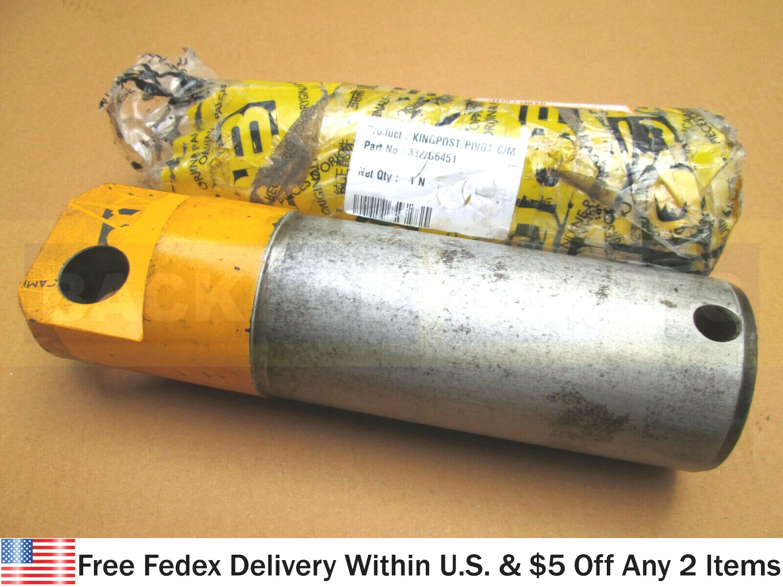 JCB PARTS - GENUINE JCB CENTER MOUNT KINGPOST TOP PIN (PART NO. 332 ...