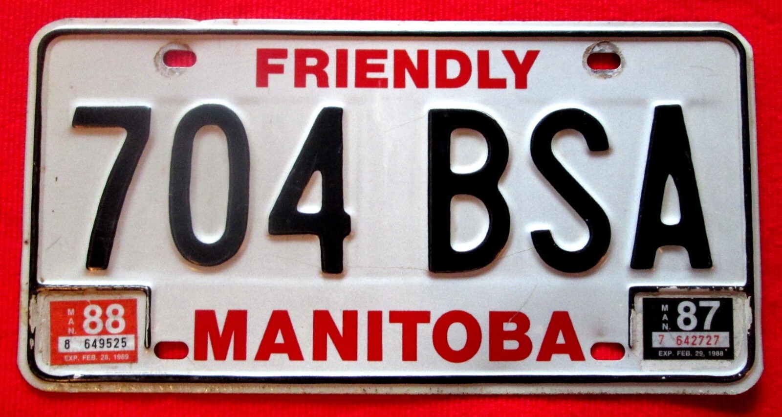 1983 Manitoba License Plate 704 BSA wsc2 | eBay