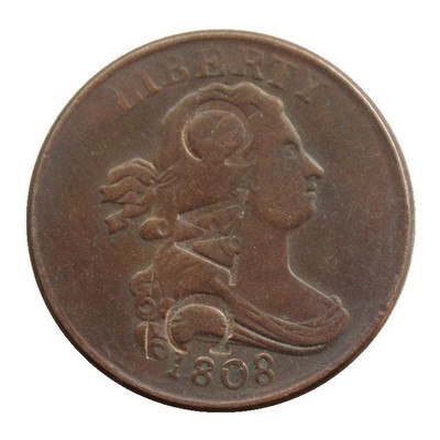 --1808-CWC Draped Bust Half Cent 1/2c Early Copper Type Coin G/AG-- | eBay